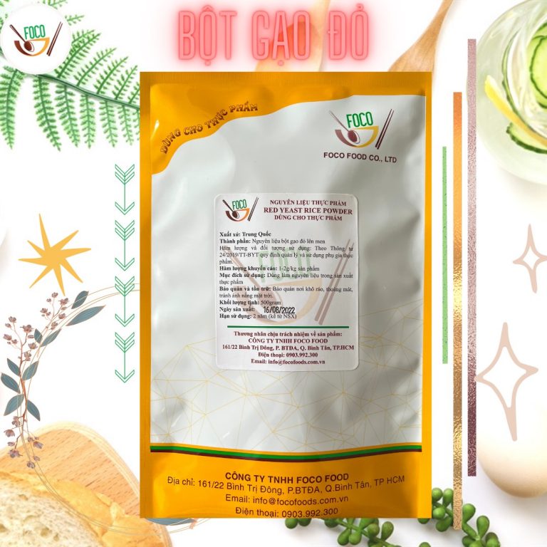 BỘT GẠO ĐỎ RED YEAST RICE POWDER - Foco Foods